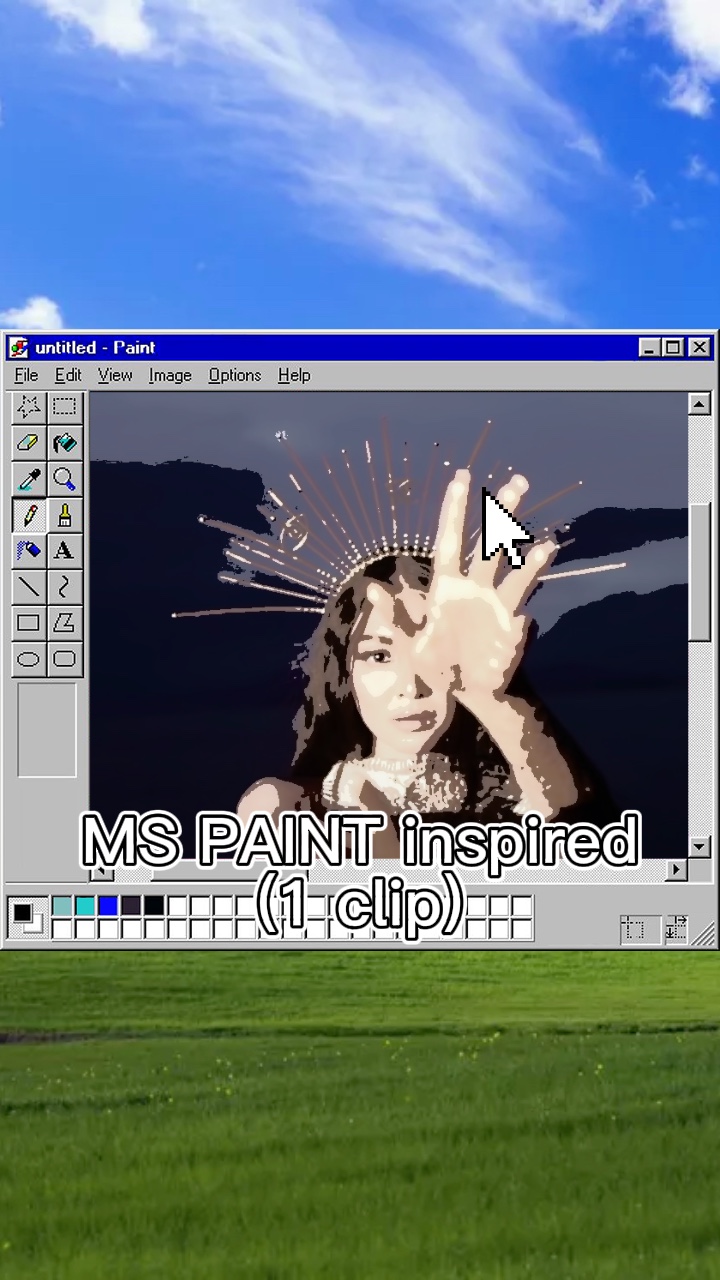 MS Paint interface - video template by CapCut