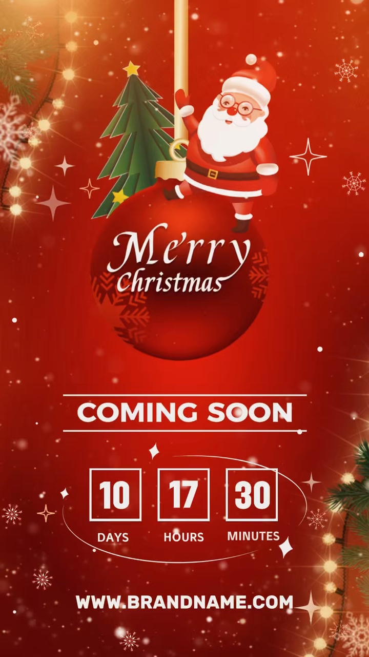 Christmas Party Countdown Winter Theme Template - Pippit