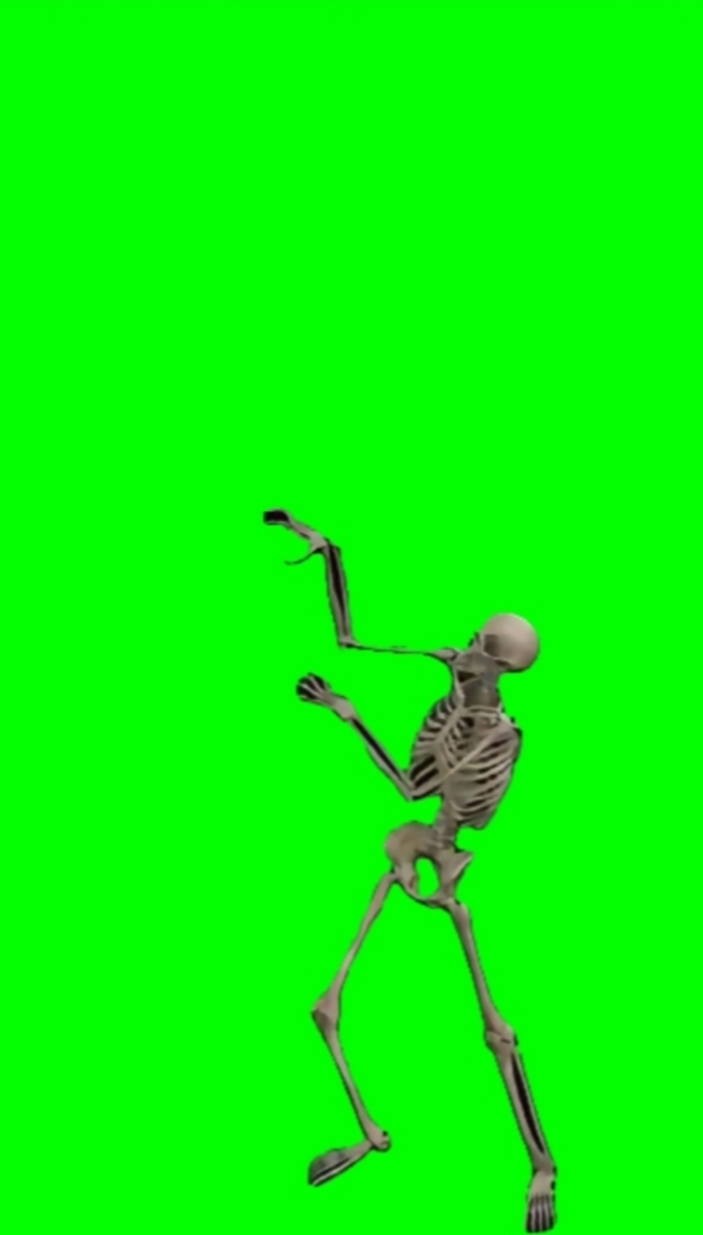 skeleton running across the screen green screen - Pippit