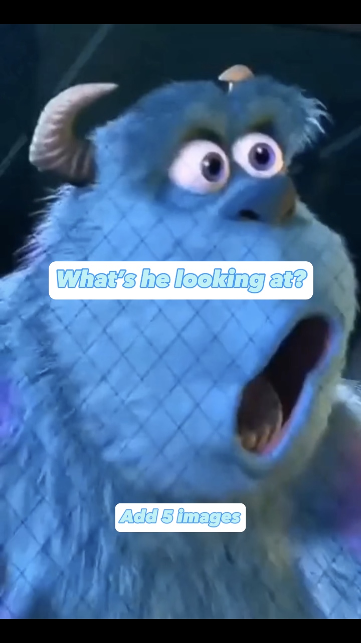 Monsters Inc meme - video template by CapCut