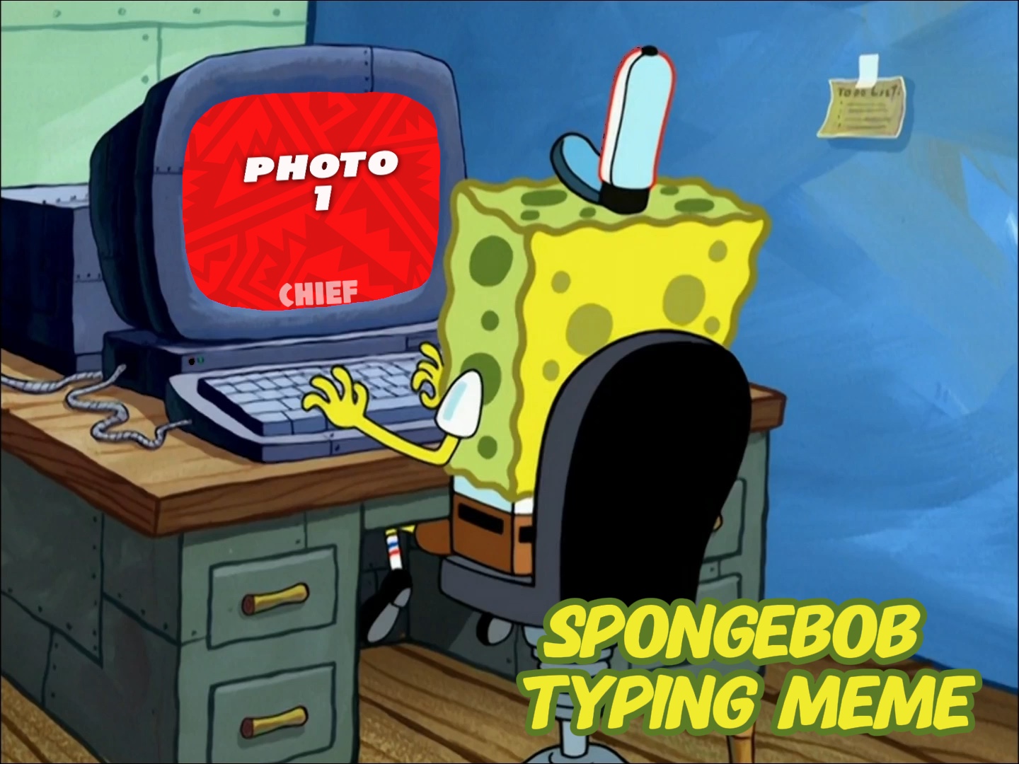 SpongeBob typing - video template by CapCut