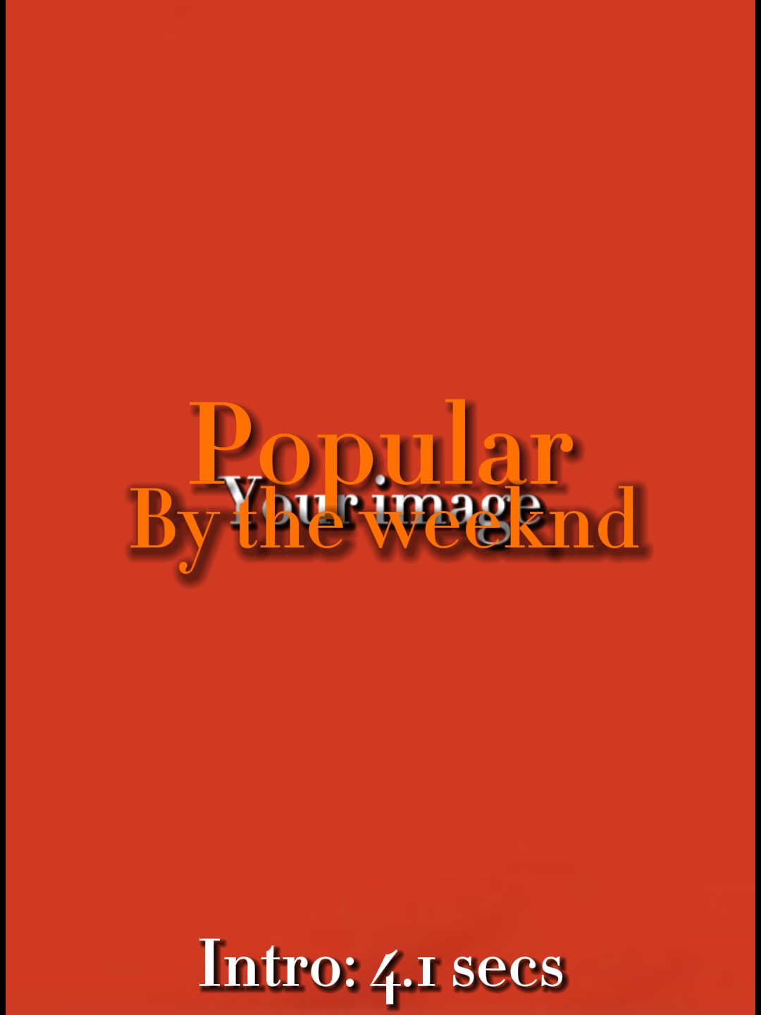 Pop by the weeknd - video template by CapCut