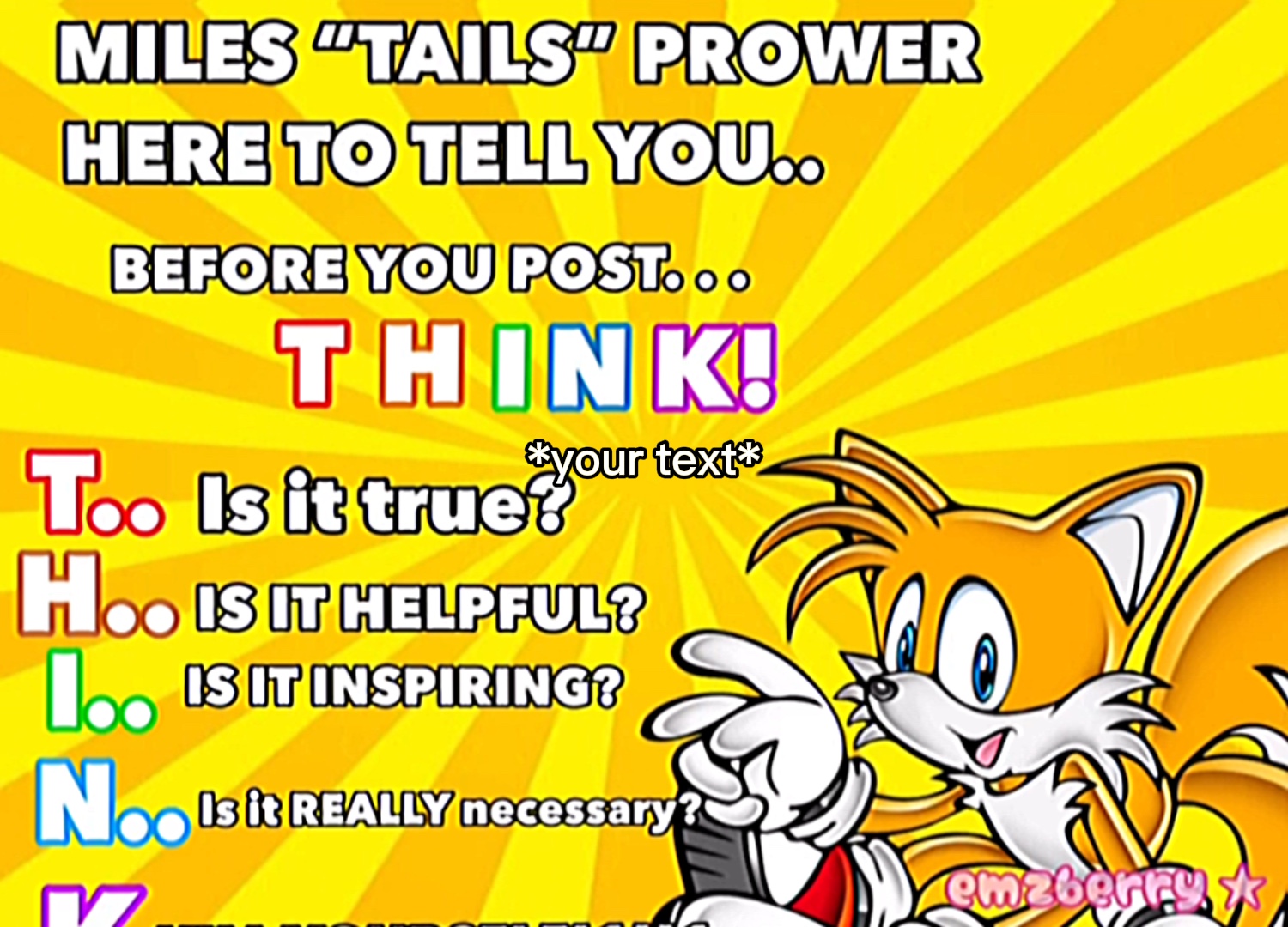 Tails meme THINK - video template by CapCut