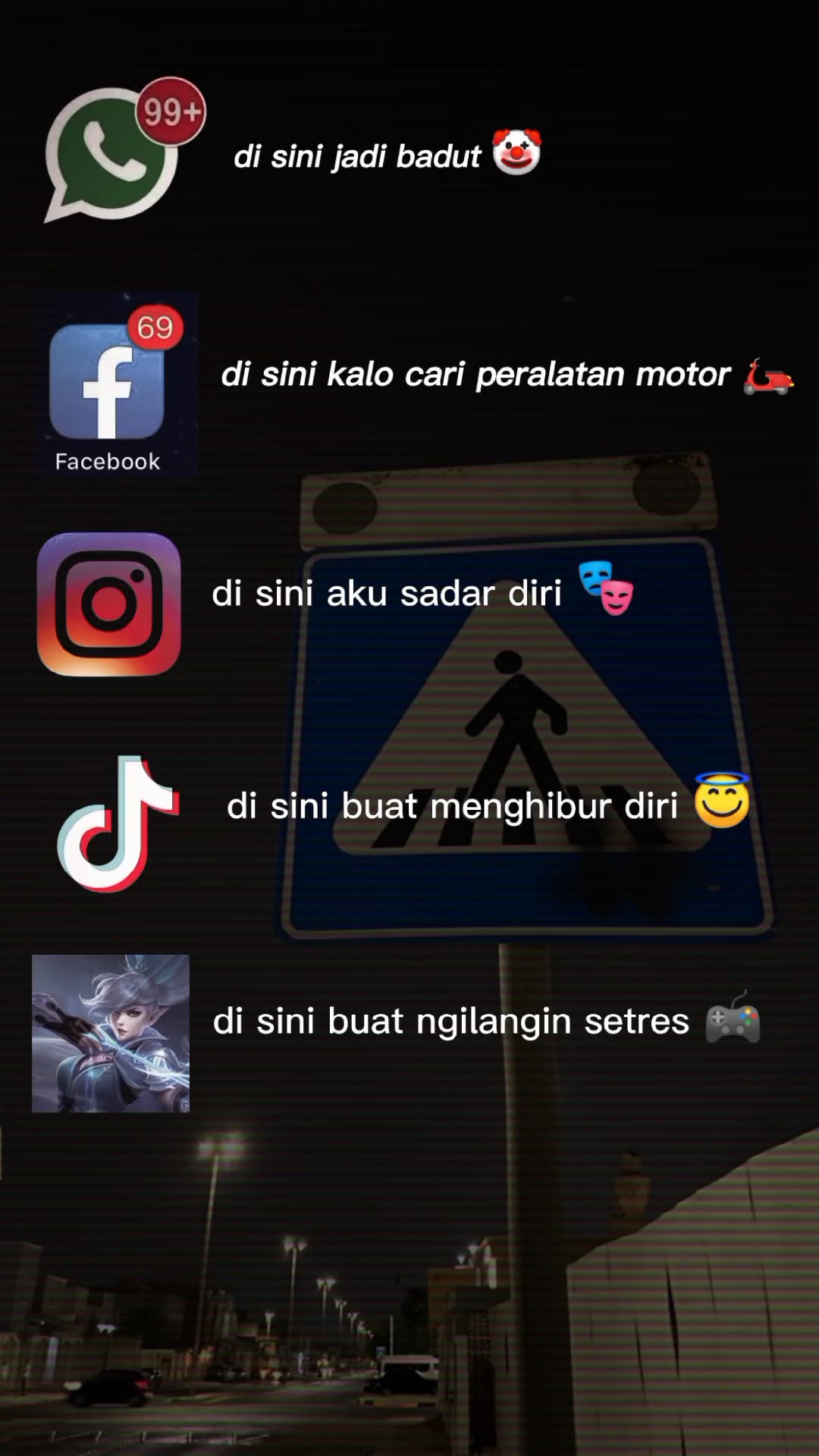 status galau - contoh video - template CapCut