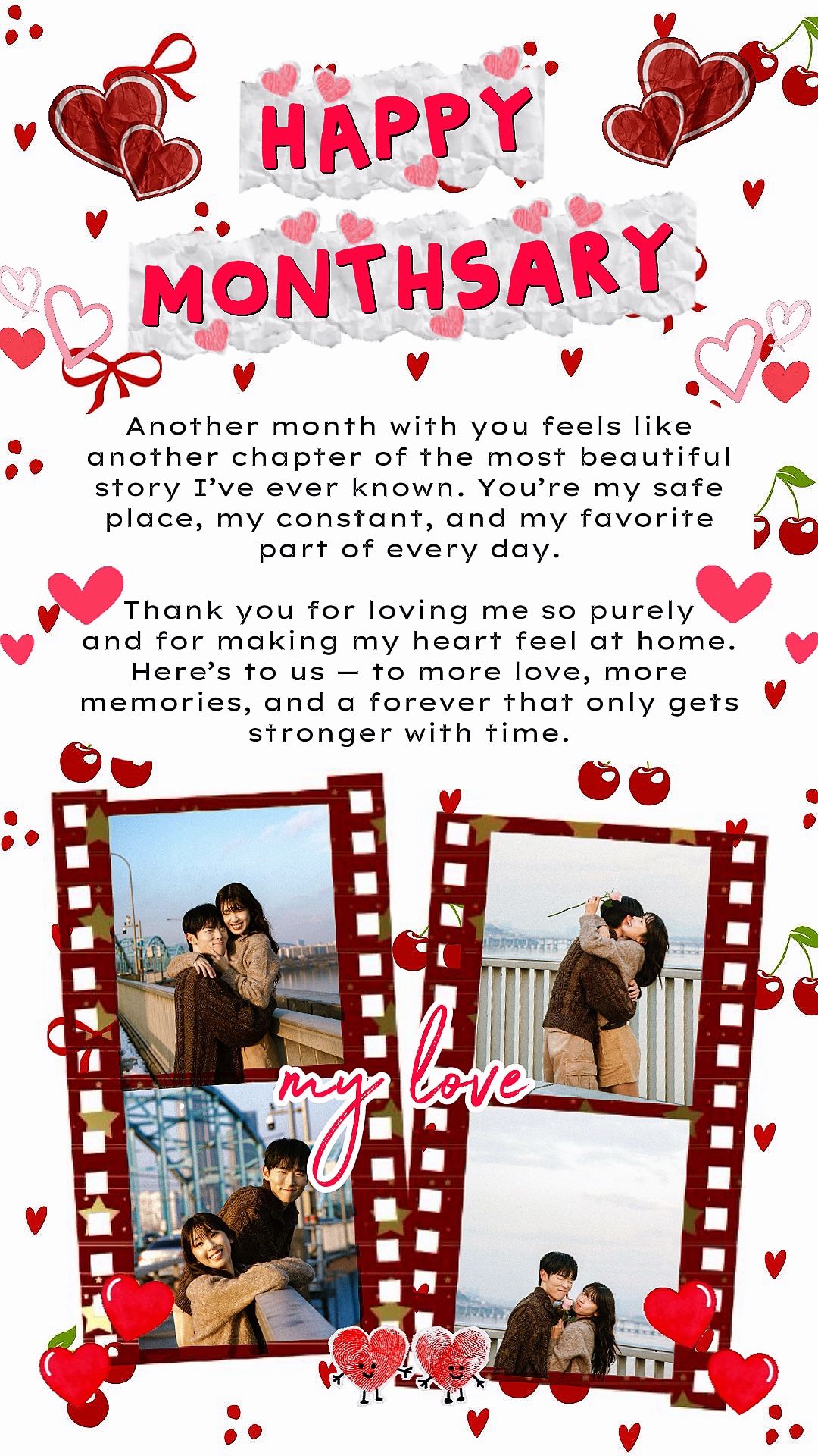 3 Pictures Monthsary Templates - Pippit