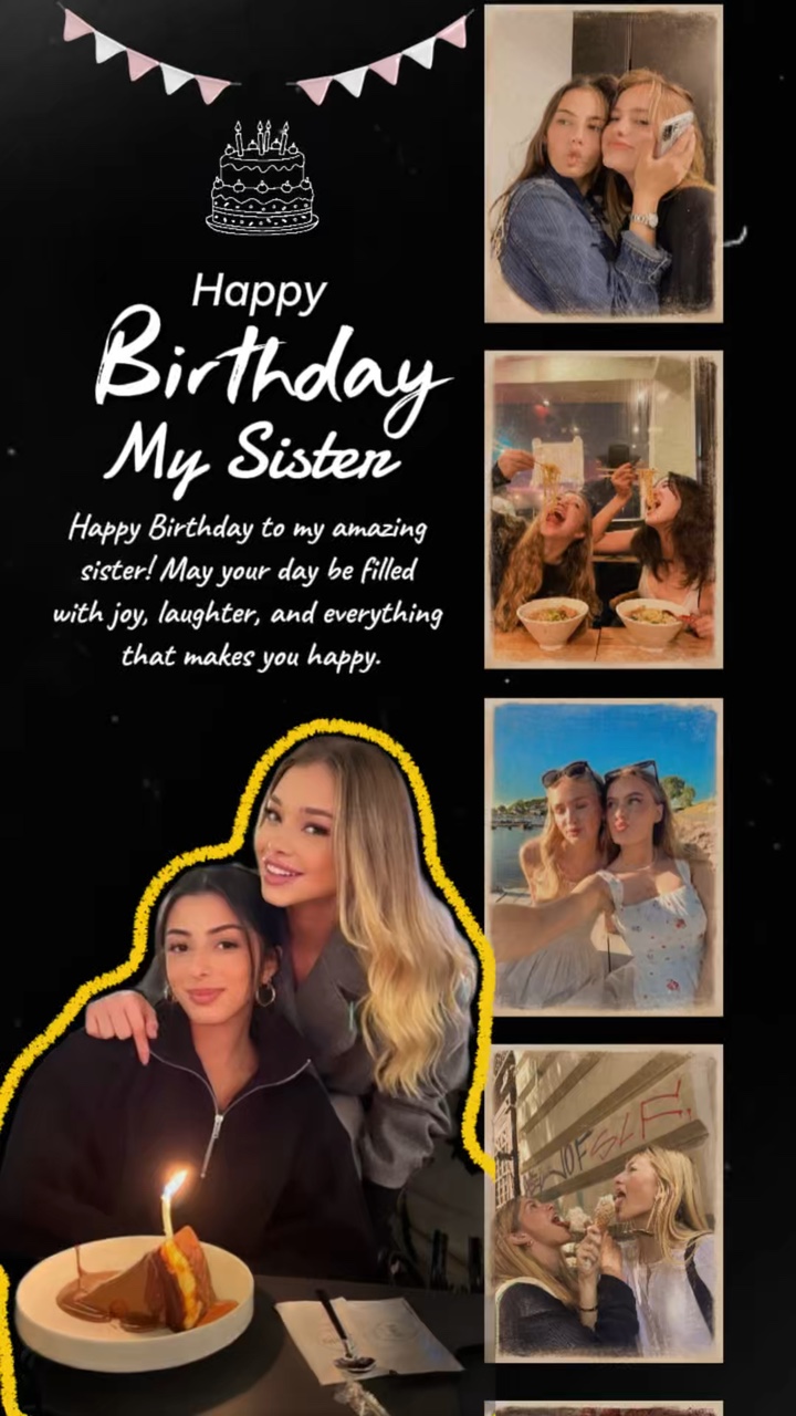 Birthday For Sister Template - Pippit