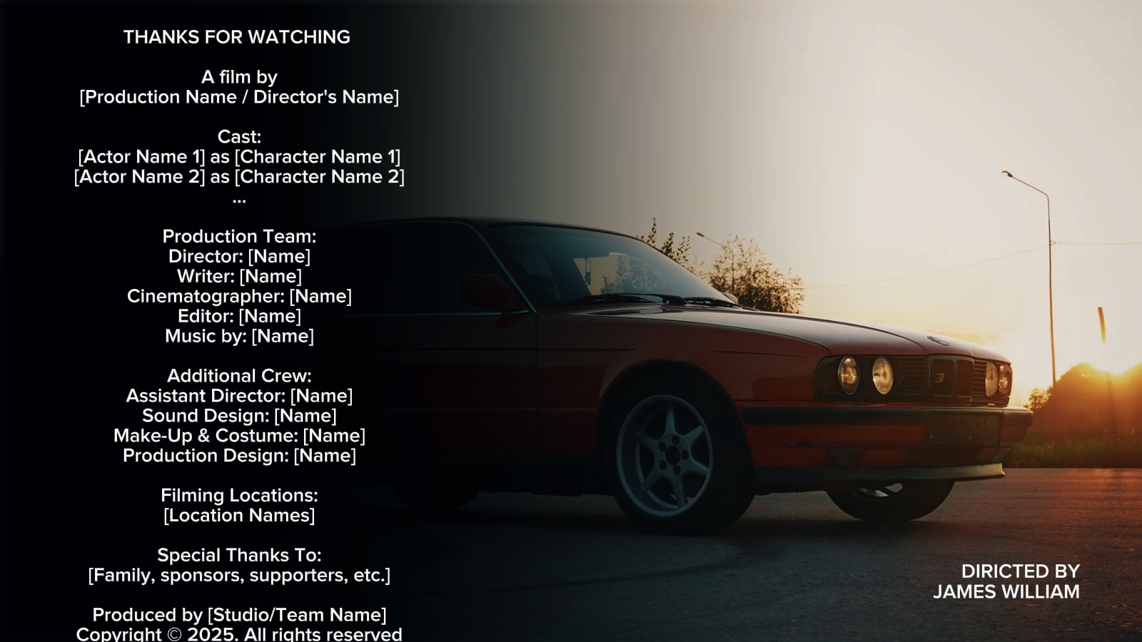 Outro Roll Text Film - Pippit