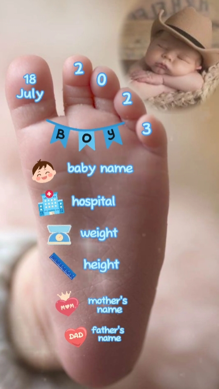 Newborn Baby Templates Welcome Status - Pippit