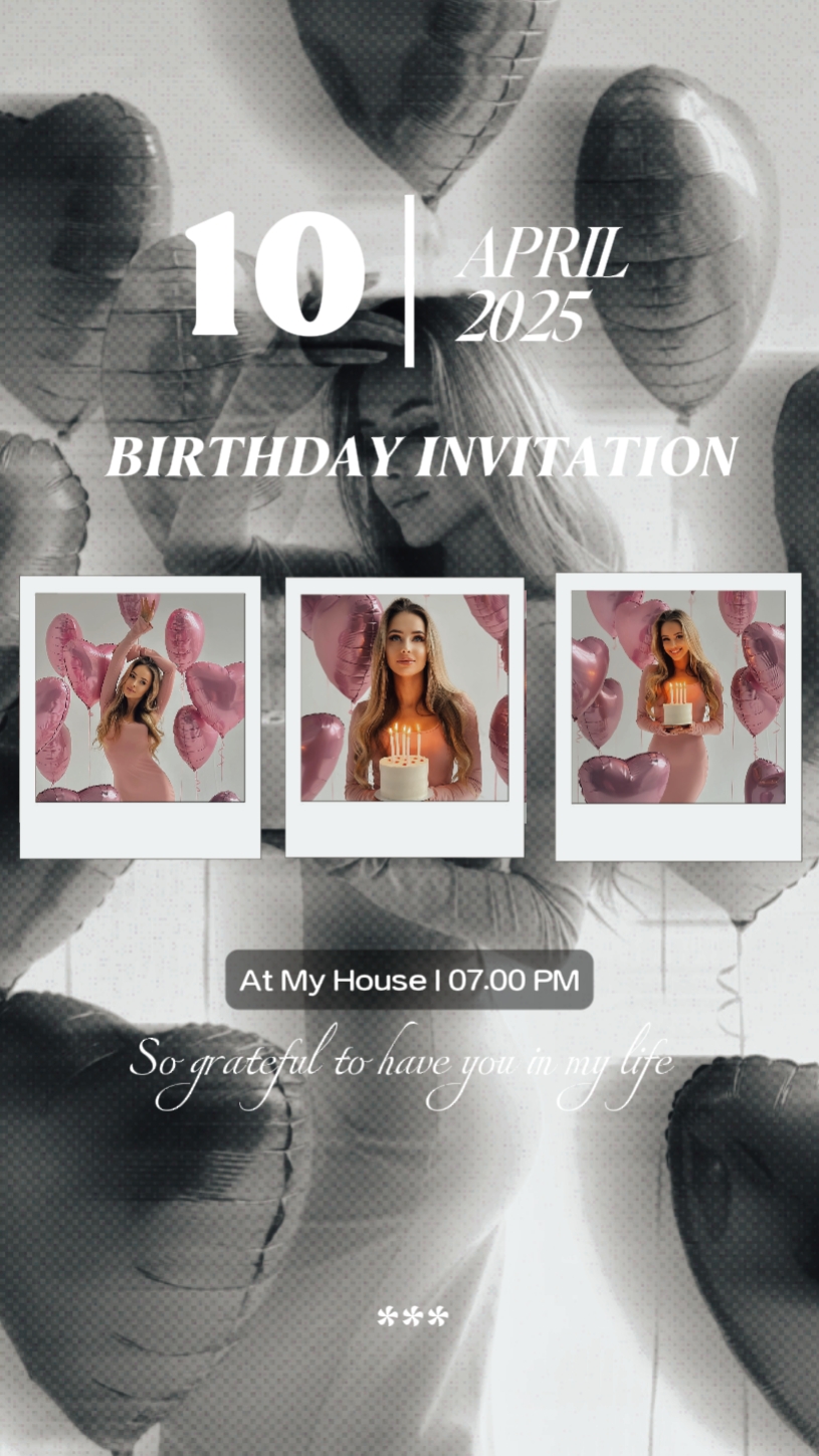 Memes de invitación de Con cumpleaños - Pippit