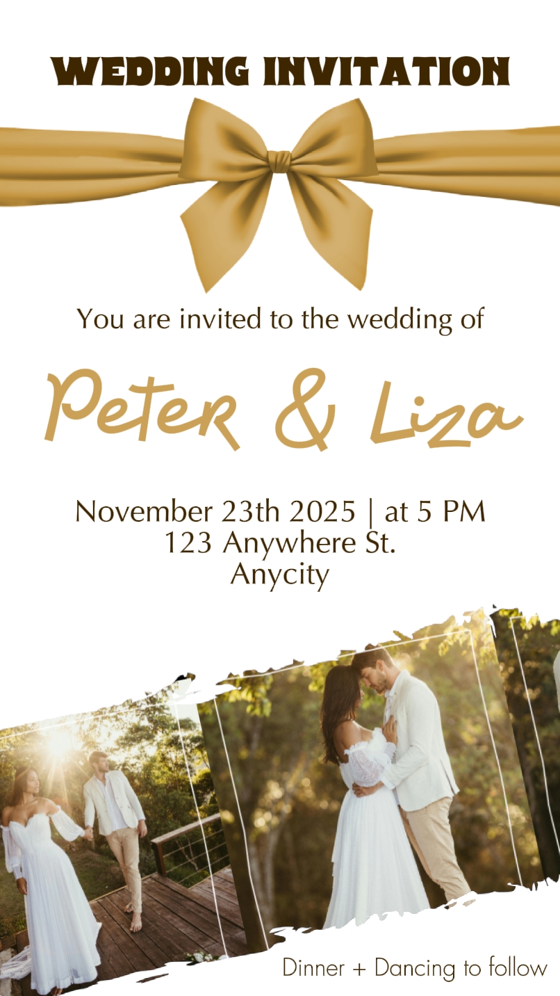 Barat Wedding Invitation Card Template With Slide - Pippit