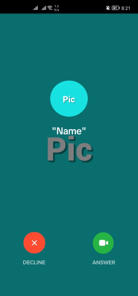 Video Call Interface Screen Template - Pippit