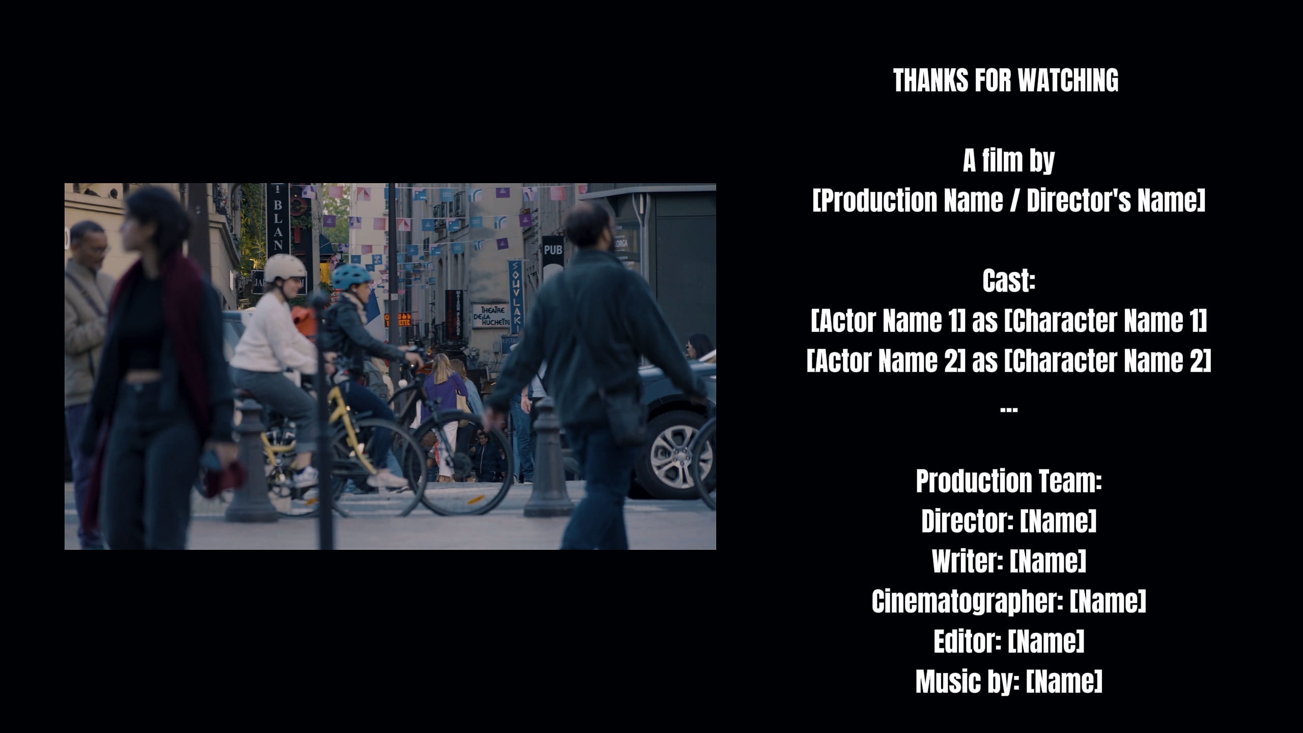 Drama Film Credits Template - Pippit