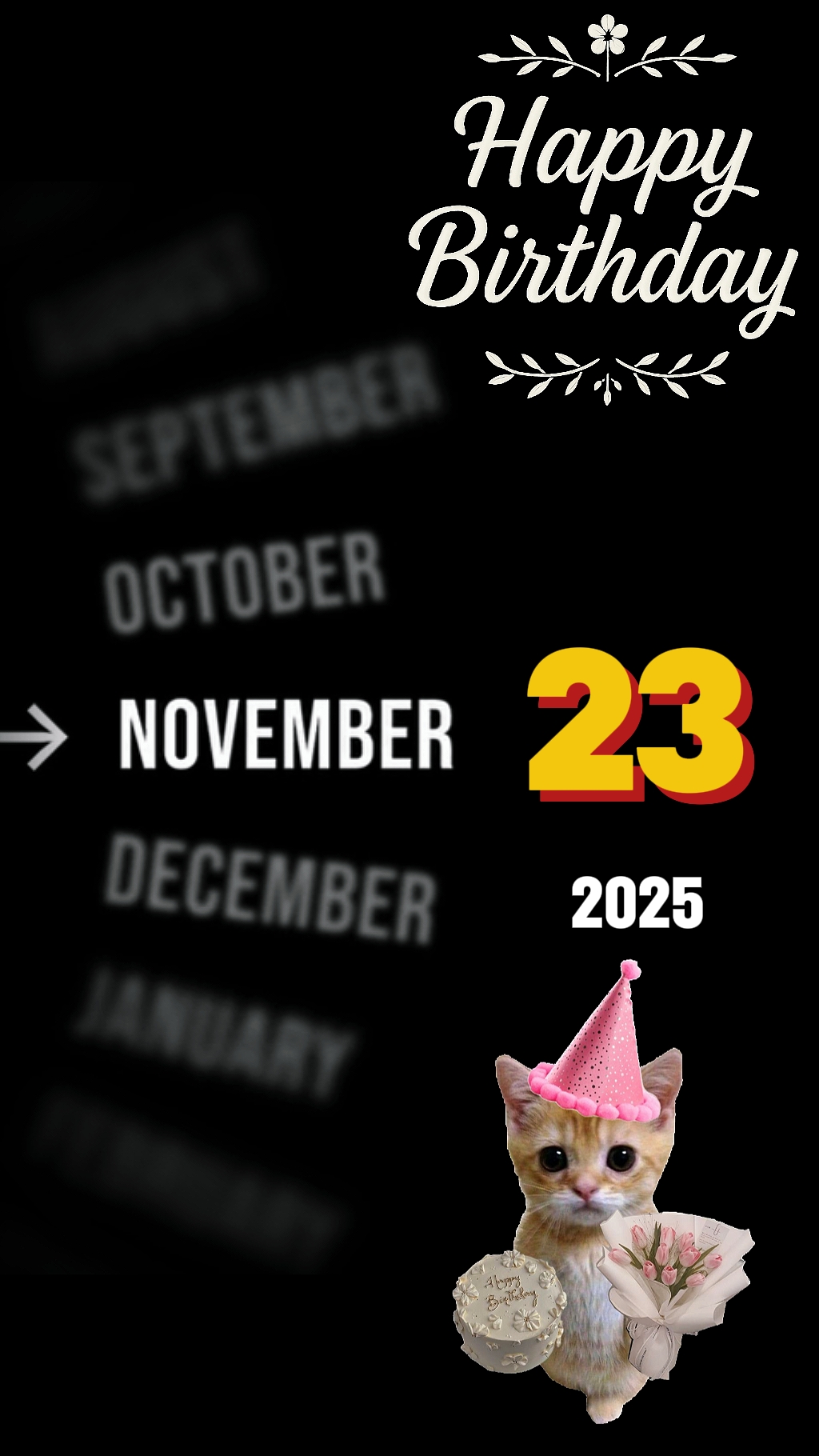 Happy Birthday Template November 23 New 2025 - Pippit