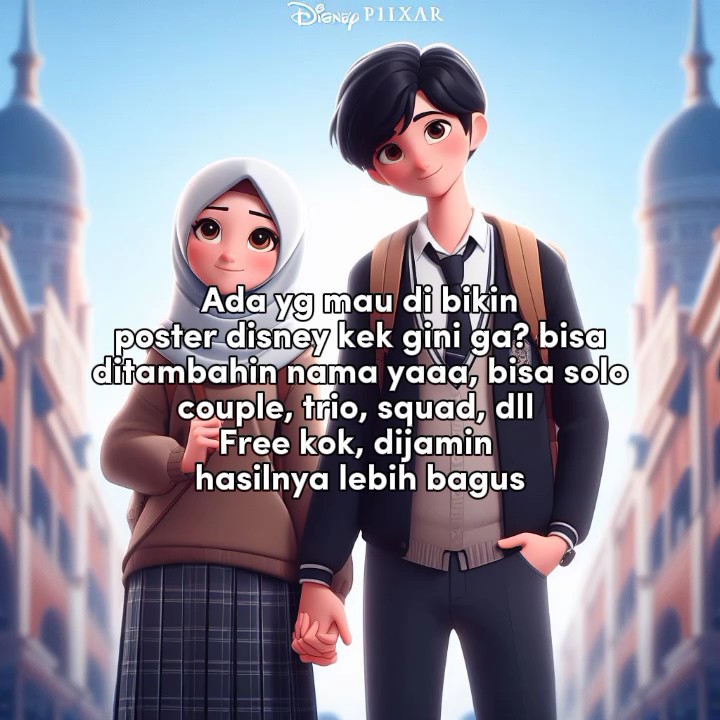 -Disney pixar poster - contoh video - template CapCut