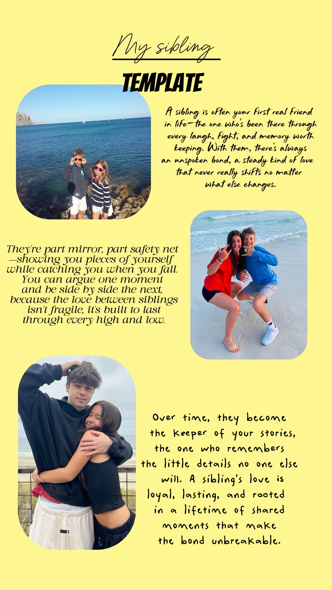 Aesthetics Templates for Sibling - Pippit