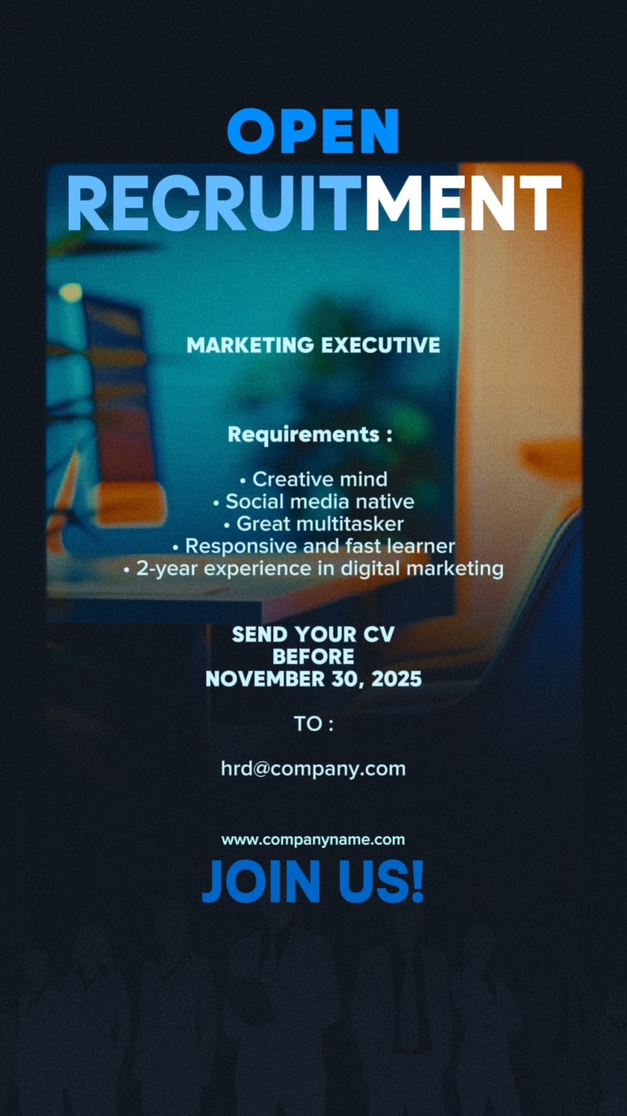 Template Coming Soon Open Recruitment - Pippit
