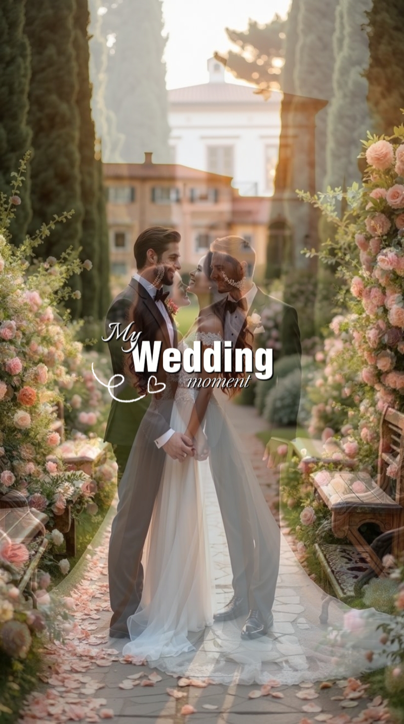 Now and Then Transition Effect Wedding - Pippit