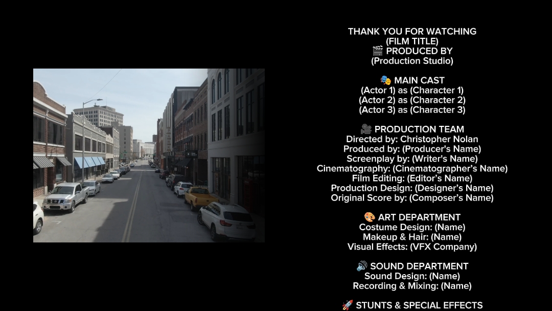 Star Wars Credits Scene Template - Pippit