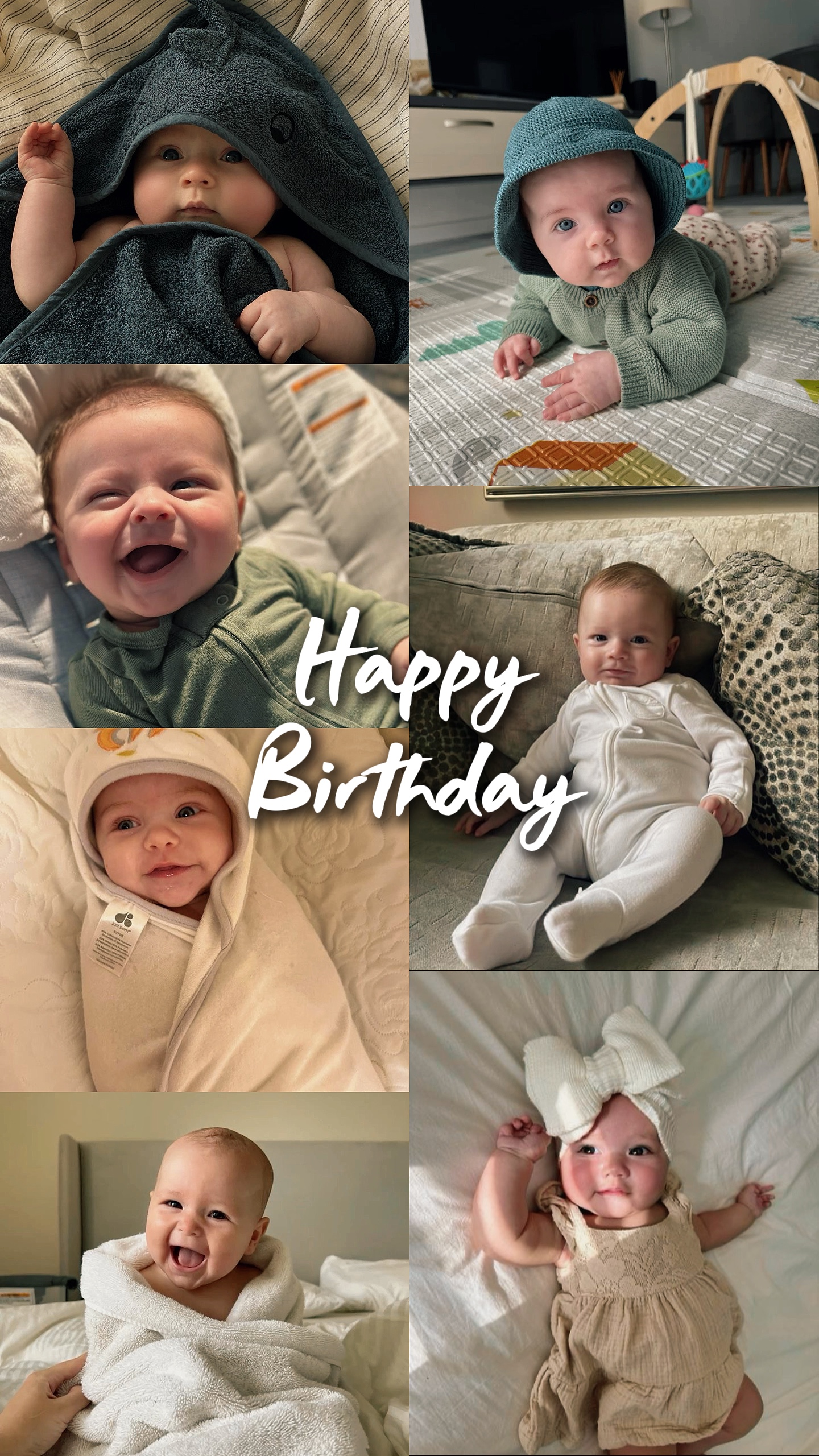 20 Photos Templates Happy Birthday Templates Baby 1 Photo - Pippit