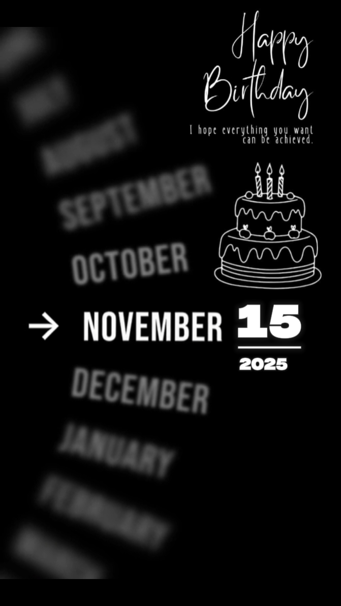 November Birthday Month Templates on 15 - Pippit