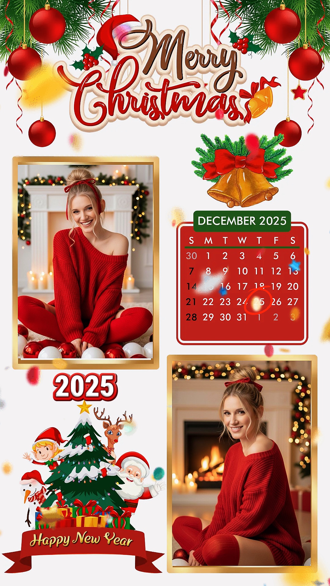 Merry Christmas 2025 Poster - Pippit