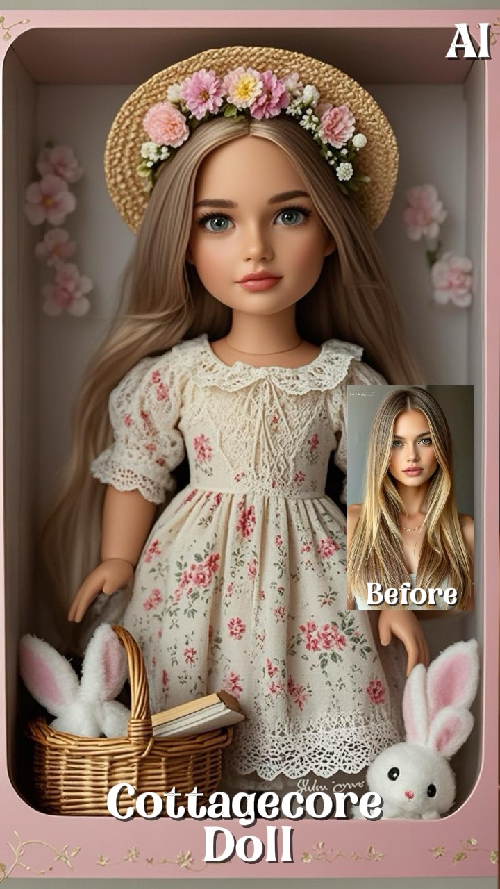 Cottagecore Doll AI - video template by CapCut