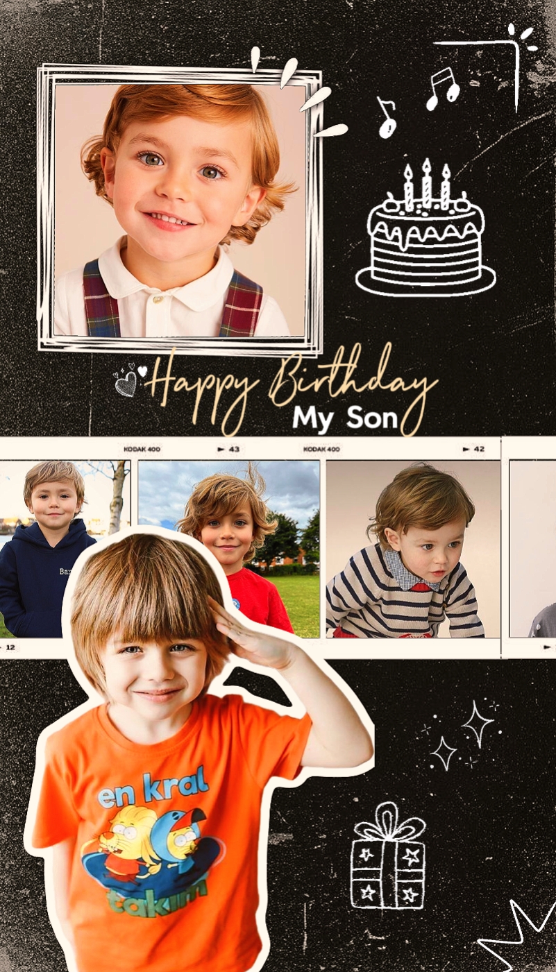 Kids Templates for Birthday Boy - Pippit