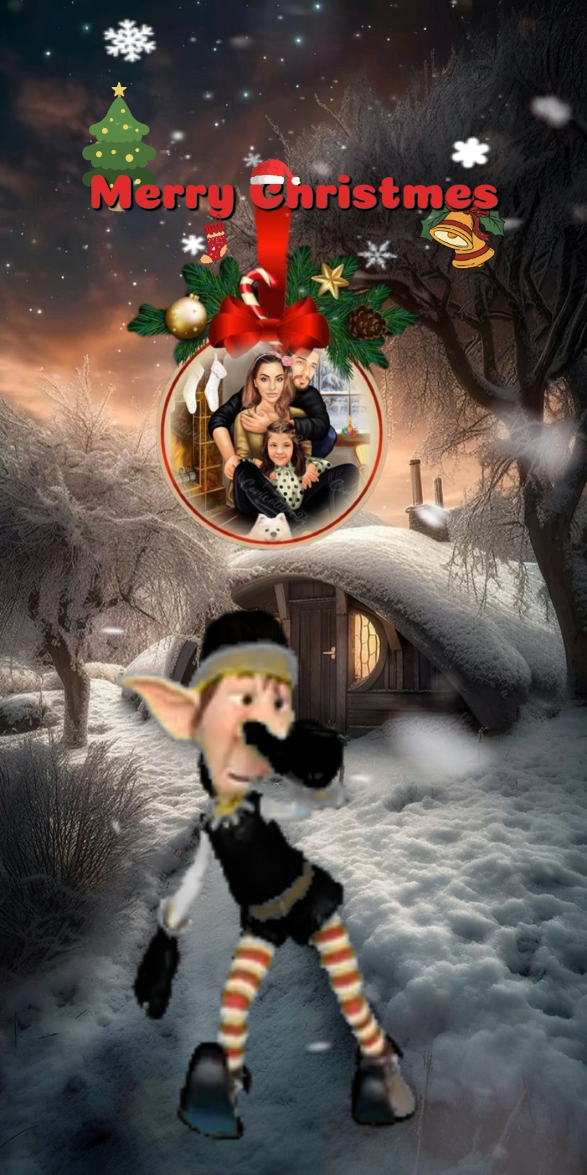 Christmas Elf Body Frame Template - Pippit