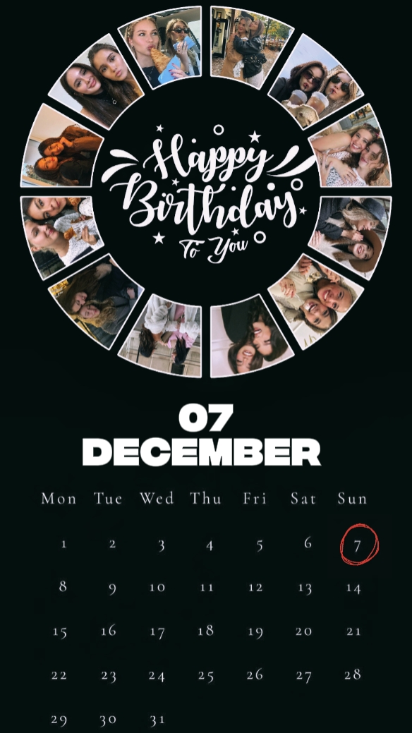 December Templates Birthday Sis - Pippit