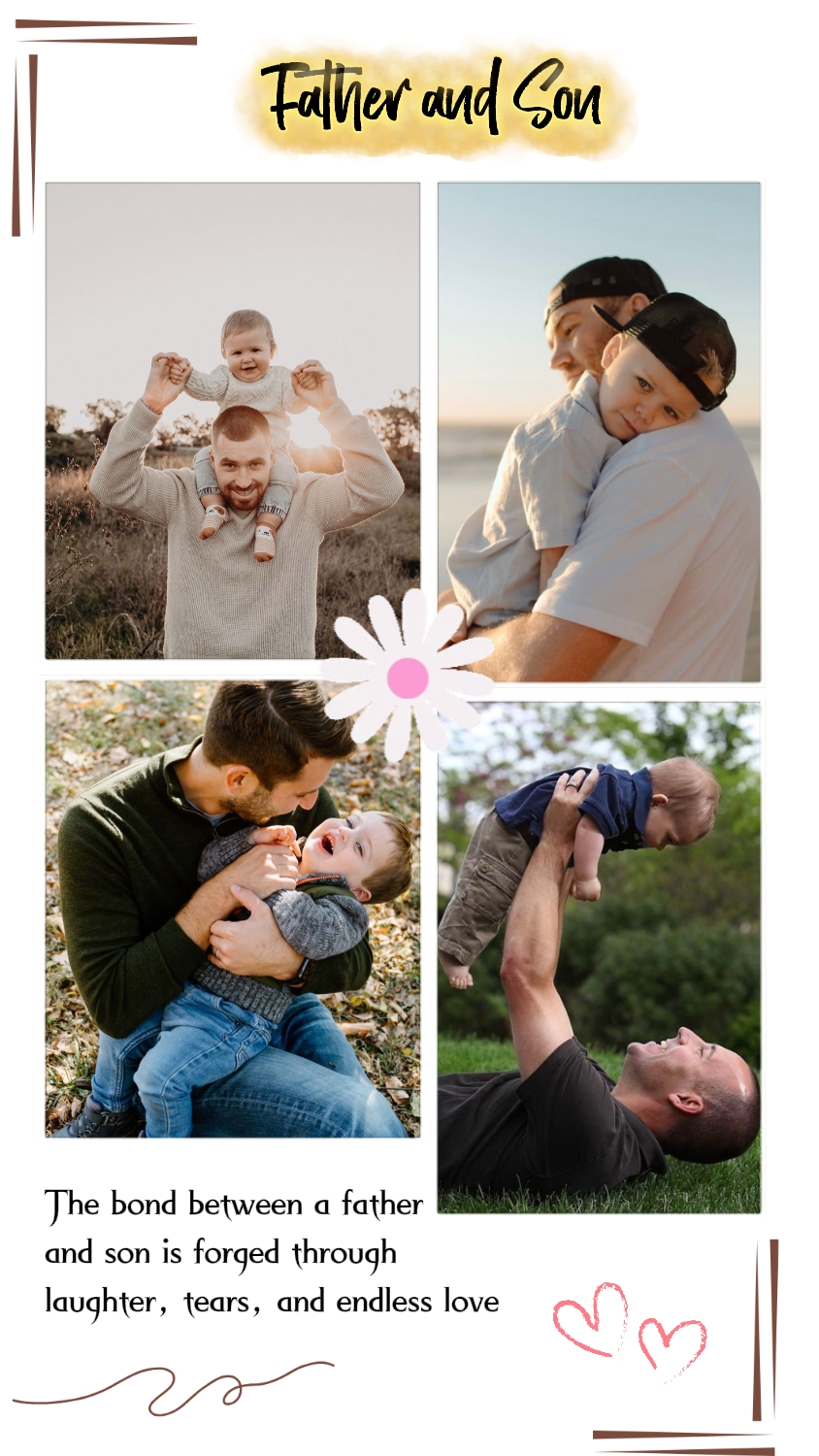 Father and Three Sons Photos Templates - Pippit