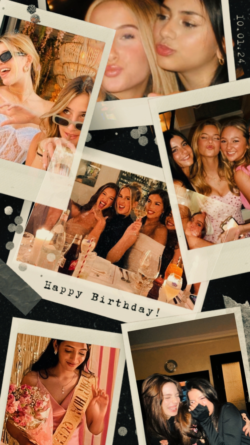 Bestie Birthday Templates for Girls Aesthetic Outline - Pippit