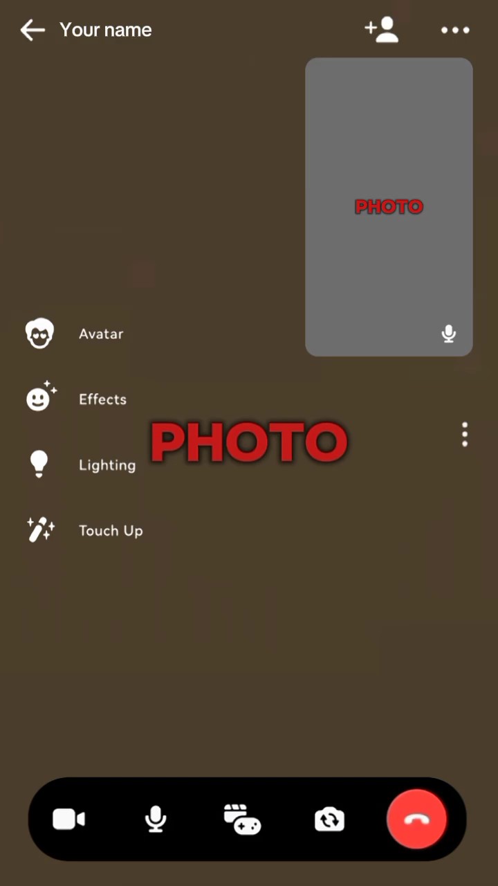 Video Call Interface Screen Template - Pippit