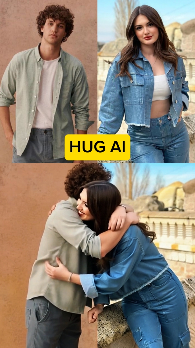 AI Templates Two People Hugging - Pippit